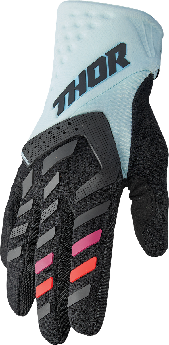 THOR Women's Spectrum Gloves - Black/Light Mint - Large 3331-0236 3331 ...