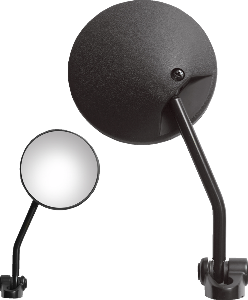 PARTS UNLIMITED 97021 Round Black Side View Flag Mirror 0640-1690 ...