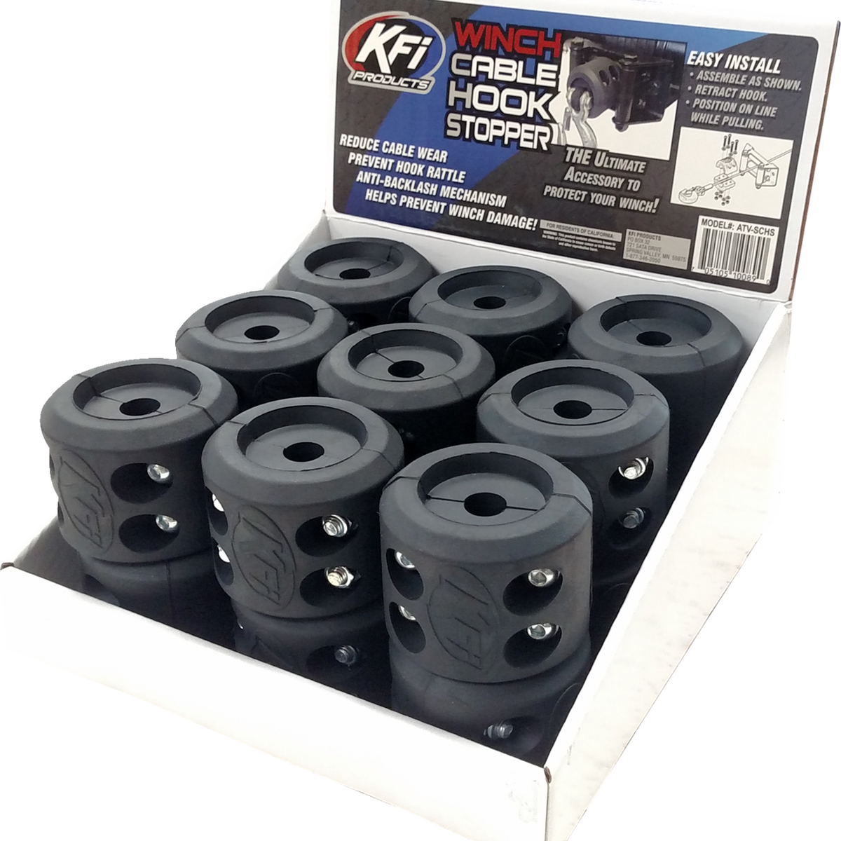 KFI PRODUCTS Split Cable Hook Stopper - 18 Pack - Counter Top BOX-SCHS ...