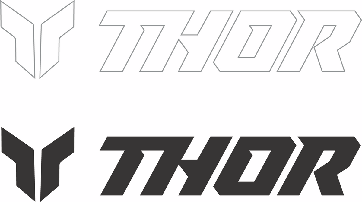 THOR Decal Sheet - 9" - Black/White 4320-2593. 4320-2593 – Cycle City ...
