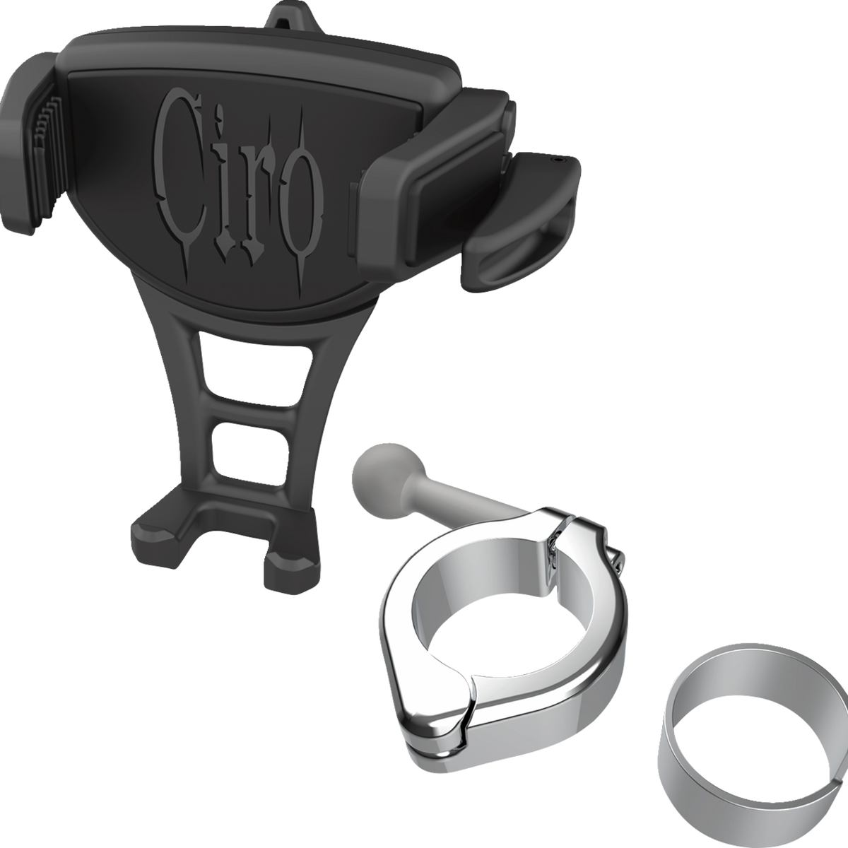 CIRO Phone Holder - Constrictor - Black - Chrome 1-1/8" | 1-1/4 ...