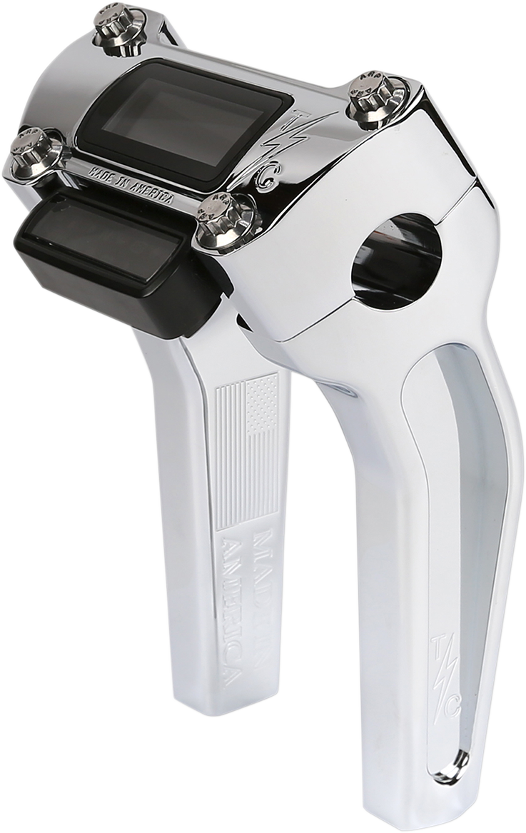 THRASHIN SUPPLY CO. Risers - Pull Back - 6-1/2" - Gauge Cutout - Chrome ...