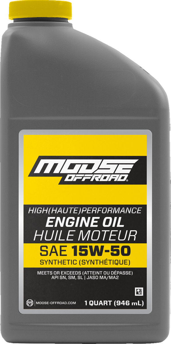 MOOSE OFFROAD Synthetic Engine Oil - 15W50 - 1 US quart 219382 3601 ...