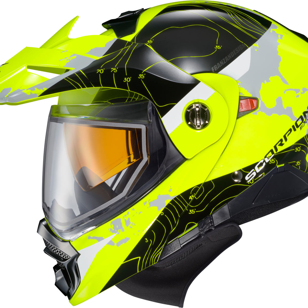 Exo At960 Cold Weather Helmet Topographic Hi Vis Lg (Dual) 96-1055-SD ...